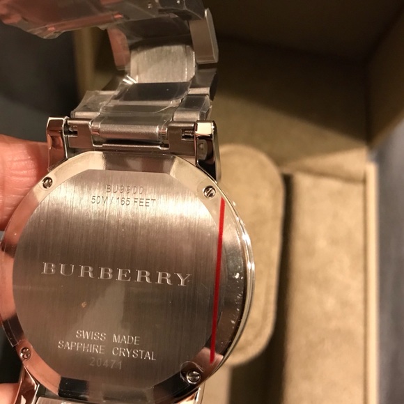 Burberry | Accessories | Burberry Bu990 42mm Silver Bracelet Mens Watch ...